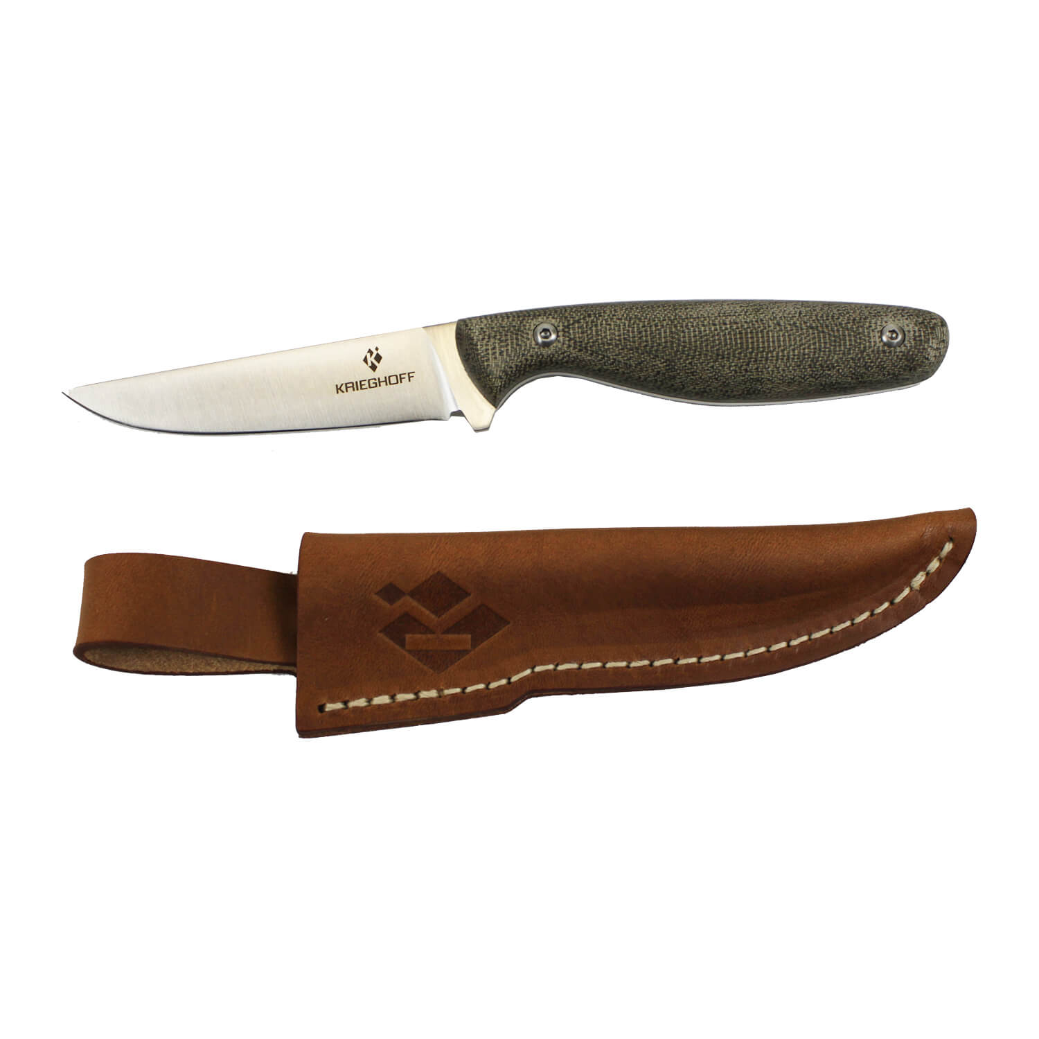 Krieghoff “Merlin" Hunting Knife by Otter, Green Micarta Handle | Krieghoff